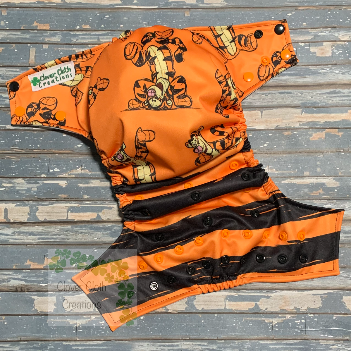 Tigger Cloth Diaper - Made to Order – Clover Cloth Creations