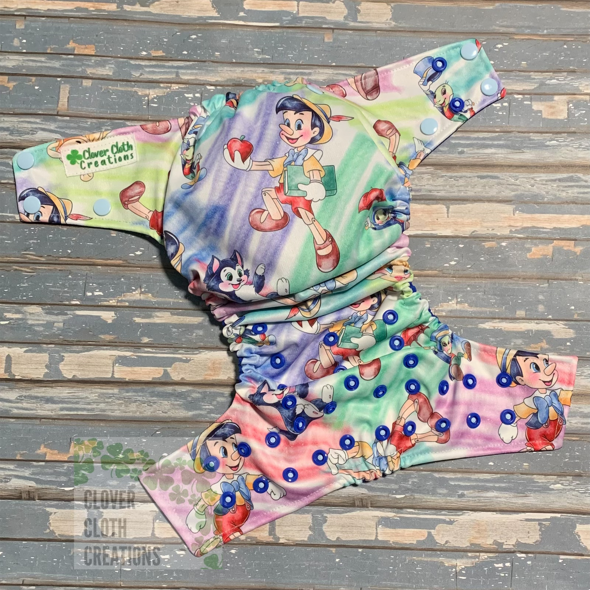 Colorful Pinocchio Cloth Diaper - Made to Order – Clover Cloth Creations